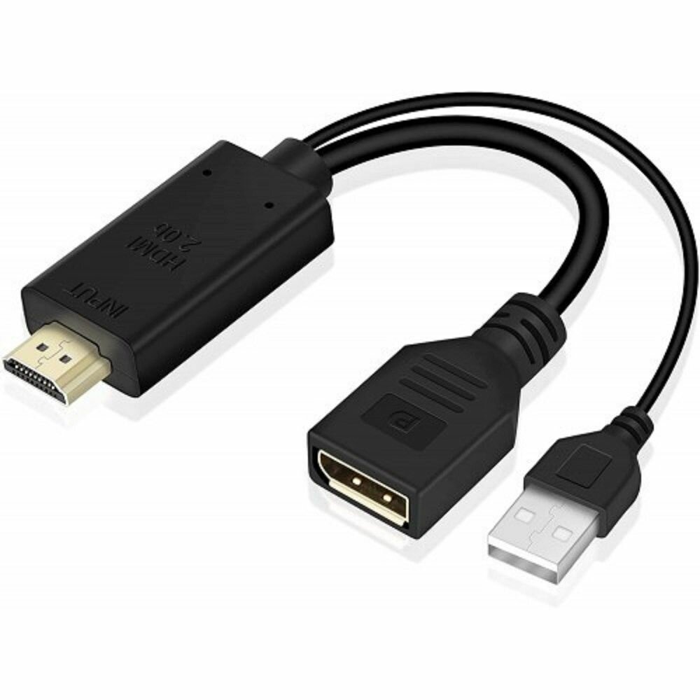 KS - is Аксессуар к ноутбуку KS - 501 Адаптер HDMI M + USB Type A M на DisplayPort F