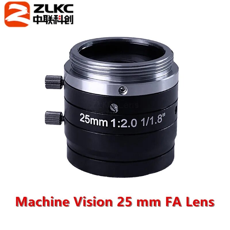 Объектив ZLKC 25mm 1:2.0 1/1.8" для машинного зрения