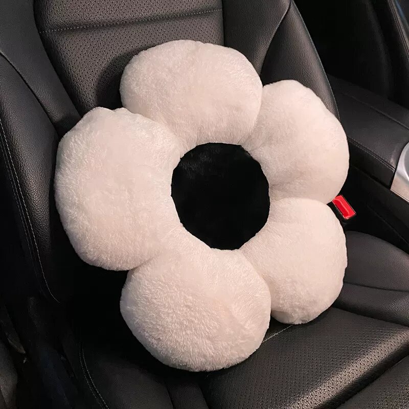 Зимняя плюшевая накидка на автомобильное сиденье, высококачественная, женская, с камелиями, цельная, для заднего