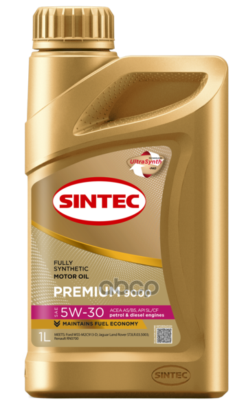 SINTEC Масло Sintec5/30 Premium 9000 A5/B5 SL/CF синтетическое 1 л