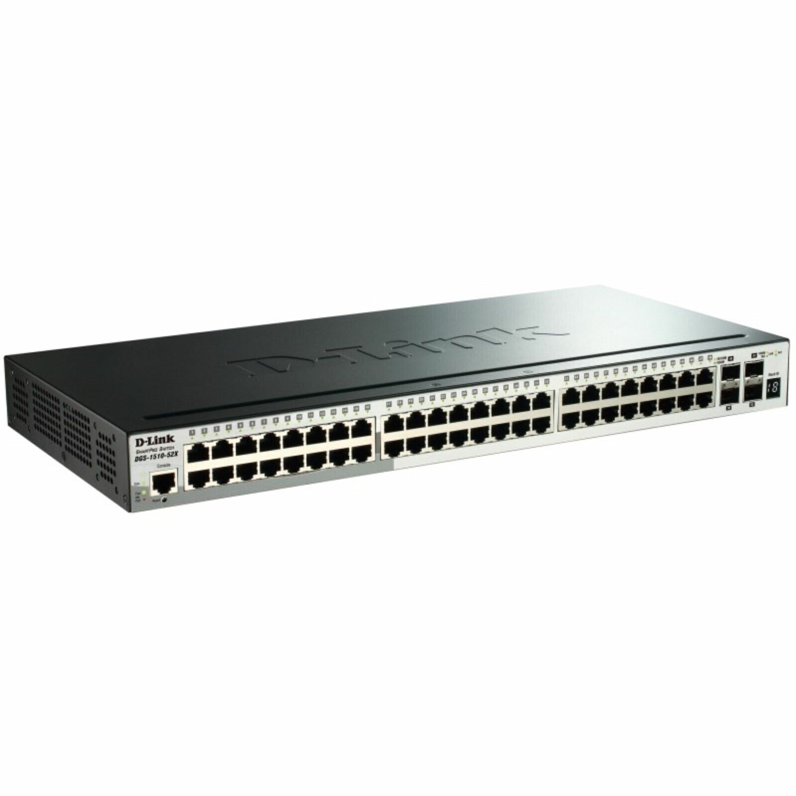 D-Link DGS-1510-52X/A2A Коммутатор Настраиваемый стекируемый коммутатор SmartPro уровня 2+ с 48 портами 10/100/1000Base-T и 4 портами 10GBase-X SFP+