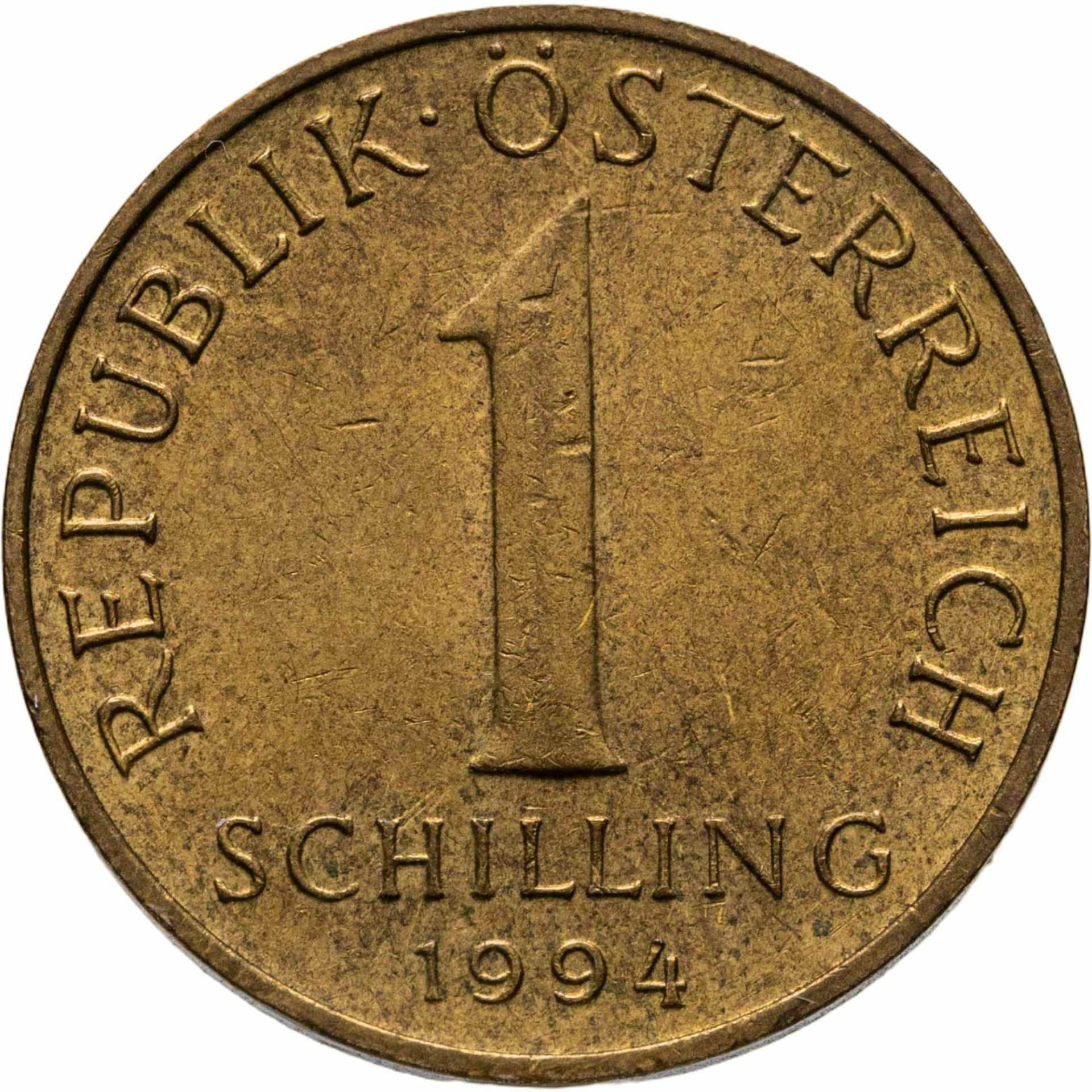 Австрия 1 шиллинг shilling 1994, Бронза, в сохранности XF