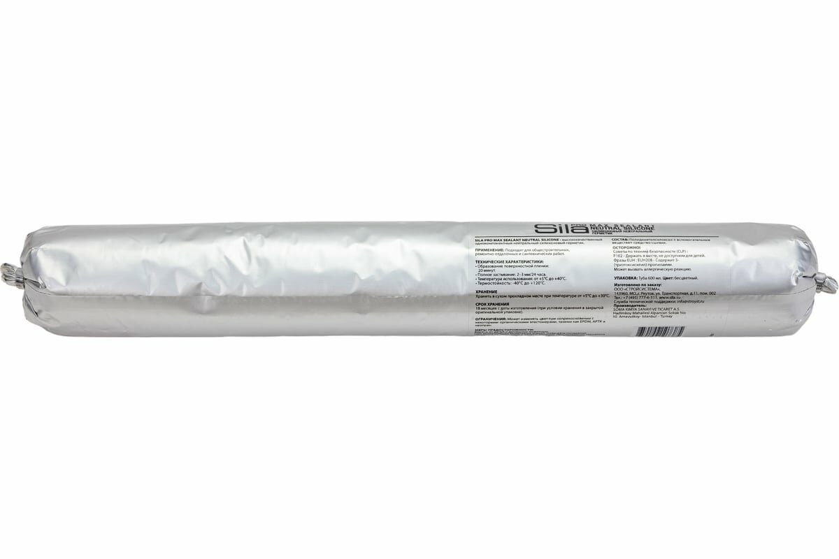 Sila Pro max sealant, neutral silicone, силиконовый нейтральный герметик, бесцветный, 600мл NE6002