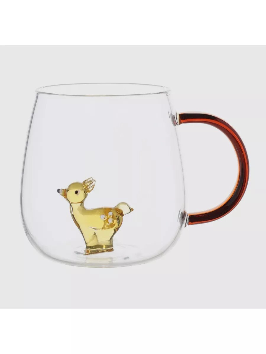 Кружка с фигуркой внутри (олень)