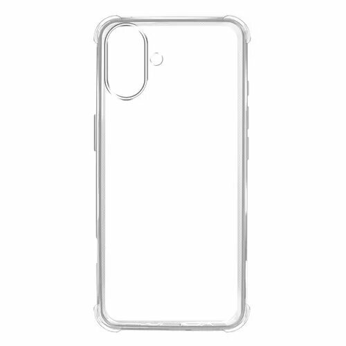 Чехол (клип-кейс) BORASCO для Apple iPhone 16 Plus, противоударный, прозрачный [73520]