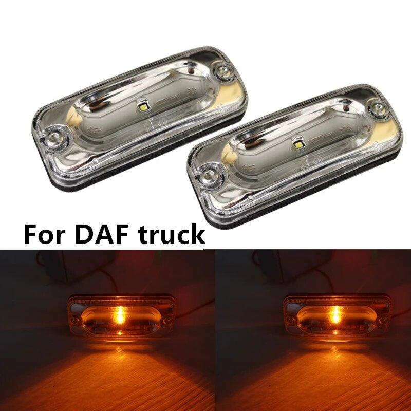 2 шт. светодиодные белые фонари для грузовика DAF DAF XF95 XF105 XF106 XF530 CF85 солнечные Желтый