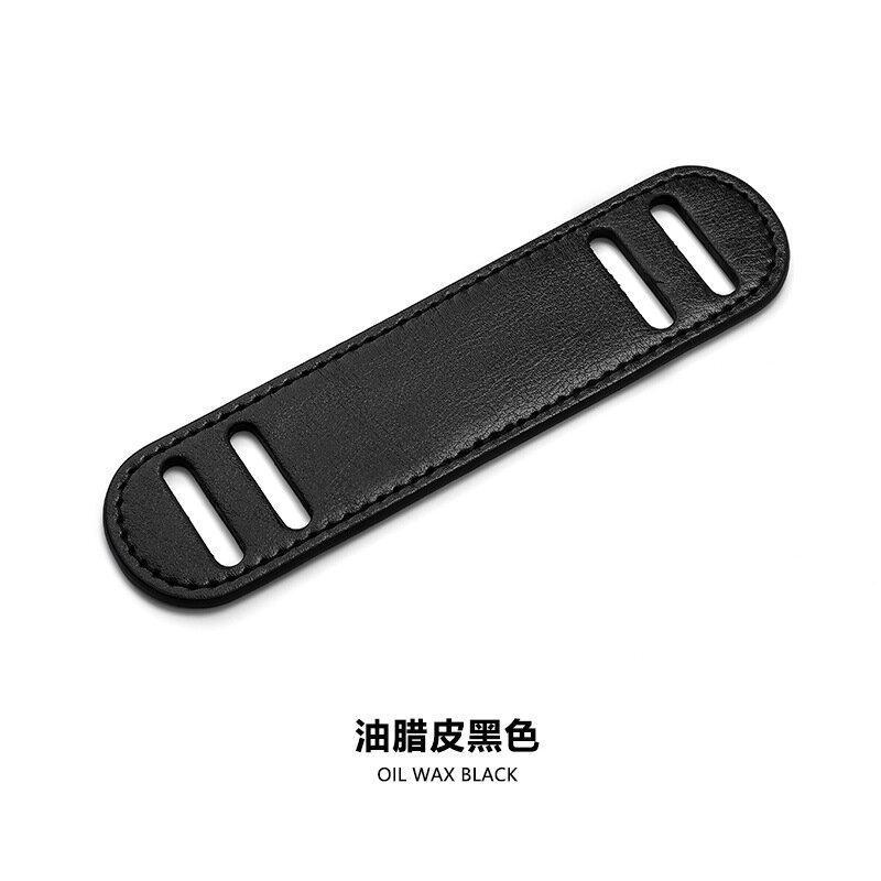 Накладка на плечо D-26, маслянистая восковая кожа, черная