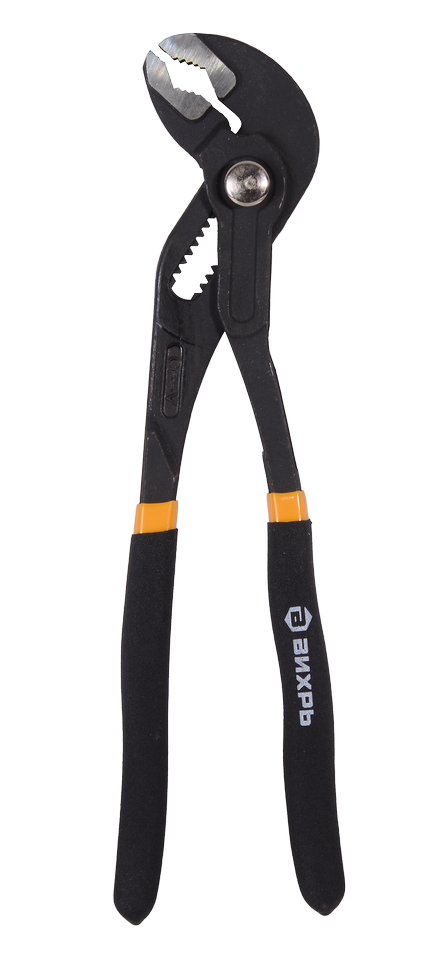 Клещи переставные,250 мм, кнопочные, обливные рукоятки Вихрь