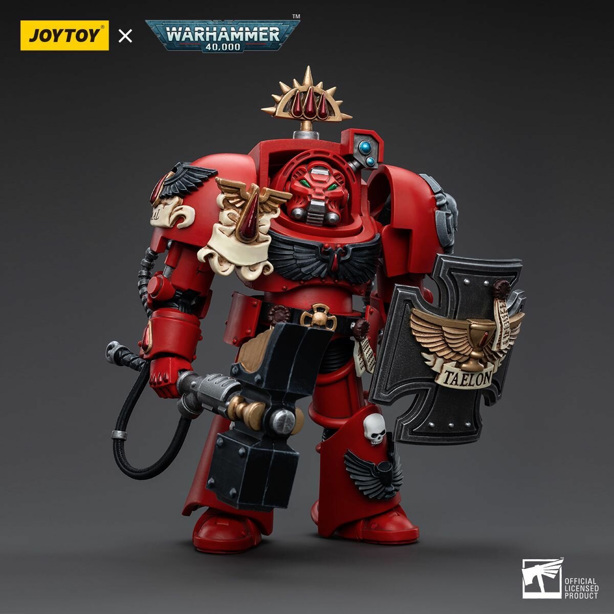 Подвижная фигурка JOYTOY Warhammer 40K Blood Angels Assault Terminators Brother Taelon