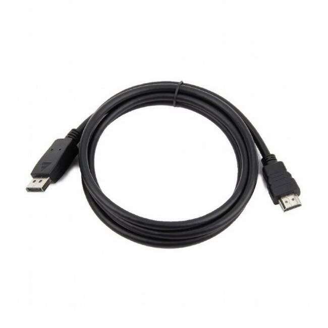 Cablexpert Кабель DisplayPort->HDMI, 7.5м, 20M/19M, черный, экран, пакет (CC-DP-HDMI-7.5M)