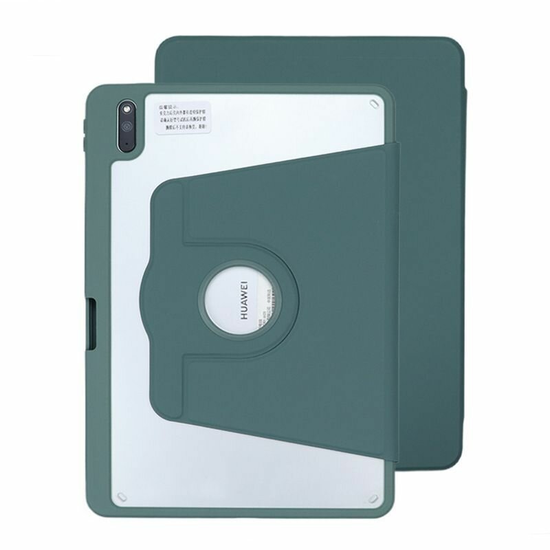 360 вращающийся Чехол для планшета Huawei Matepad 11 2023(DBR-W09 / W10), 2021(DBY-W09 / L09), тёмно-зелёный