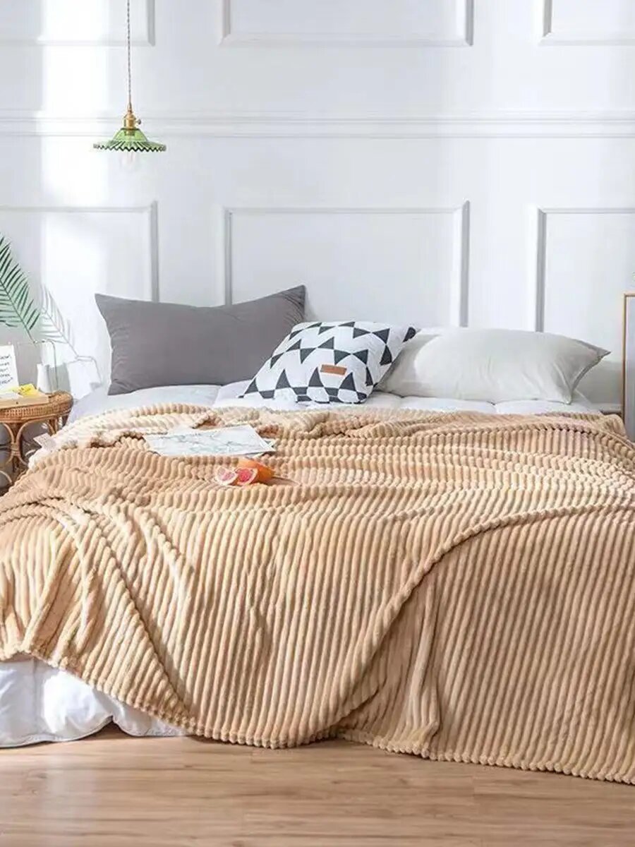 Плед Stripe 200х220 покрывало на кровать 2 спал