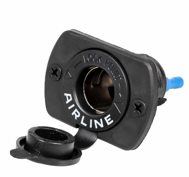 Гнездо прикуривателя Airline встраиваемое влагозащитное 2/24В пластик (В пакете) AEBJ201