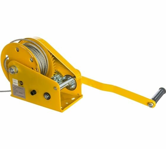 Лебедка ручная TOR ЛБ-2600 (BHW) г/п 1,0 т с канатом 20м