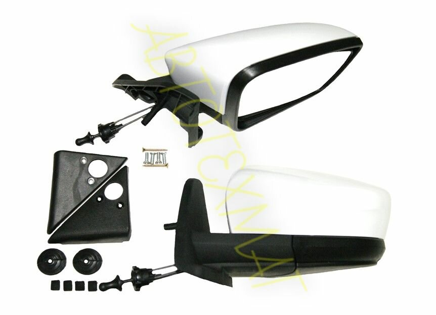 Зеркало боковое ВАЗ 21213, 21214 нива урбан комплект в корпусе Гранта, Белый цвет.