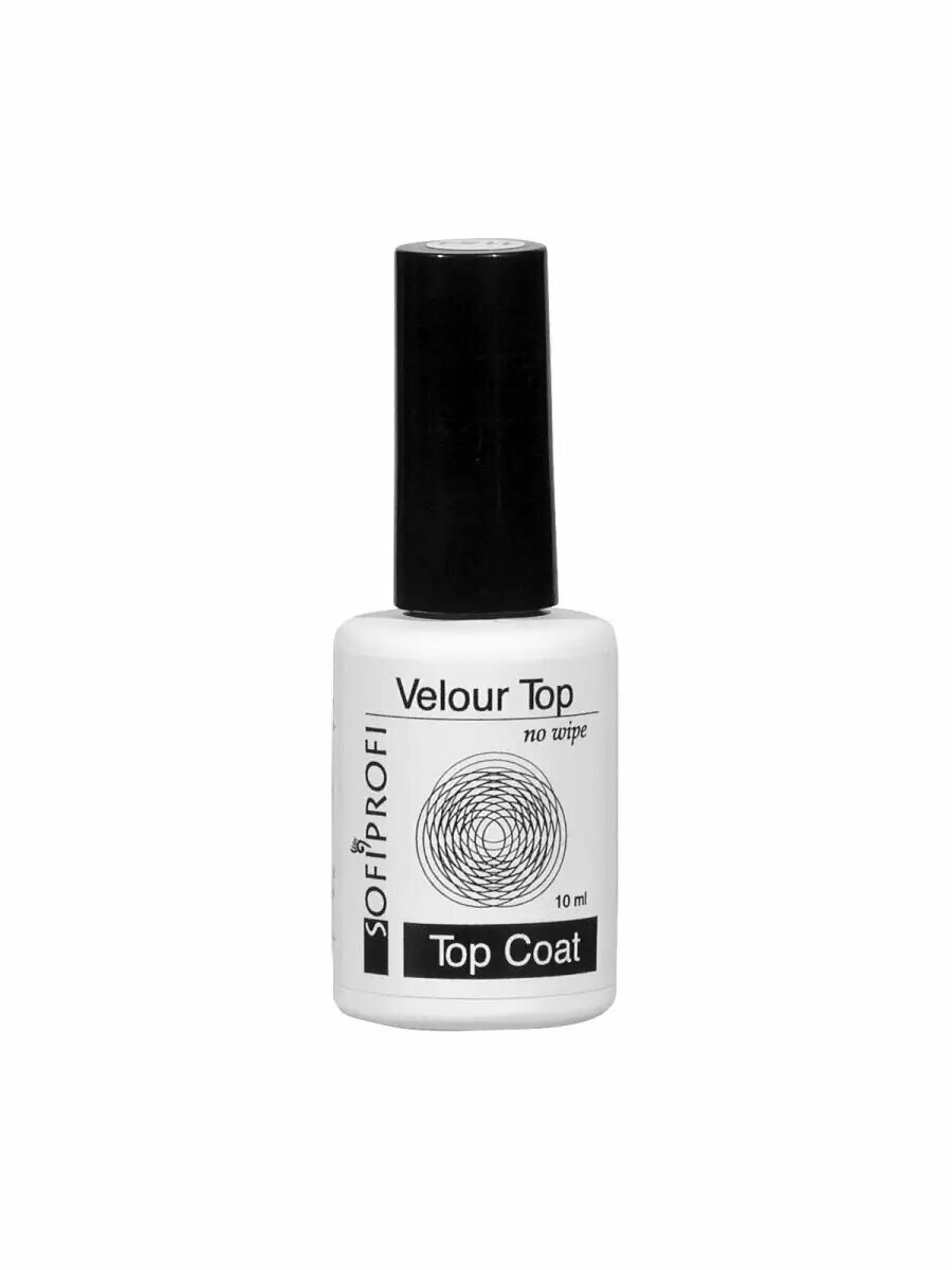 Топ для ногтей велюровый без липкого слоя Velour Sofiprofi Top Coat Velour No Wipe, 10 мл