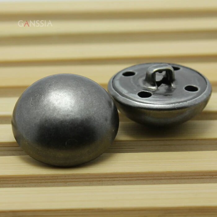 Металлические пуговицы вовока, медные, гриб, 10 шт. 20mm 10PCS, Gun silver