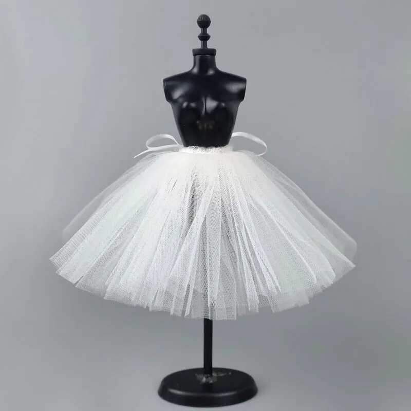 Юбка для куклы Барби white short slip