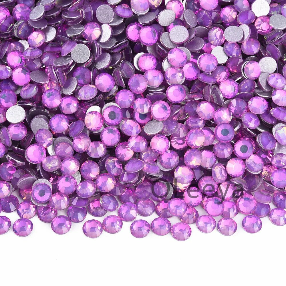 Стразы OLeeya фиолетовые стеклянные без горячей фиксации SS3-SS30 Фиолетовый, SS30-288pcs, Lavender Crystal