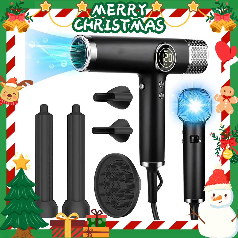 Beutyone Фен для волос 2225HD-B 1600 Вт, скоростей 3, кол-во насадок 5, черный