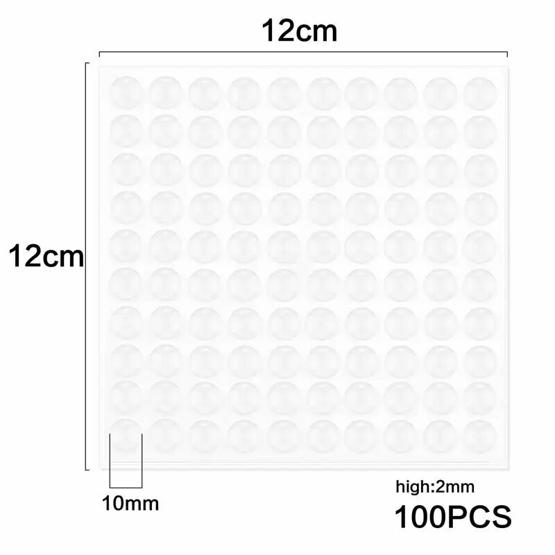 Силиконовые амортизаторы для дверей 10x2 мм, 100PCs