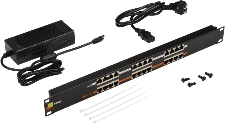 Патч-панель Lanmaster LAN-PP12-POE/A1 19 1U RJ45 кат.5E UTP