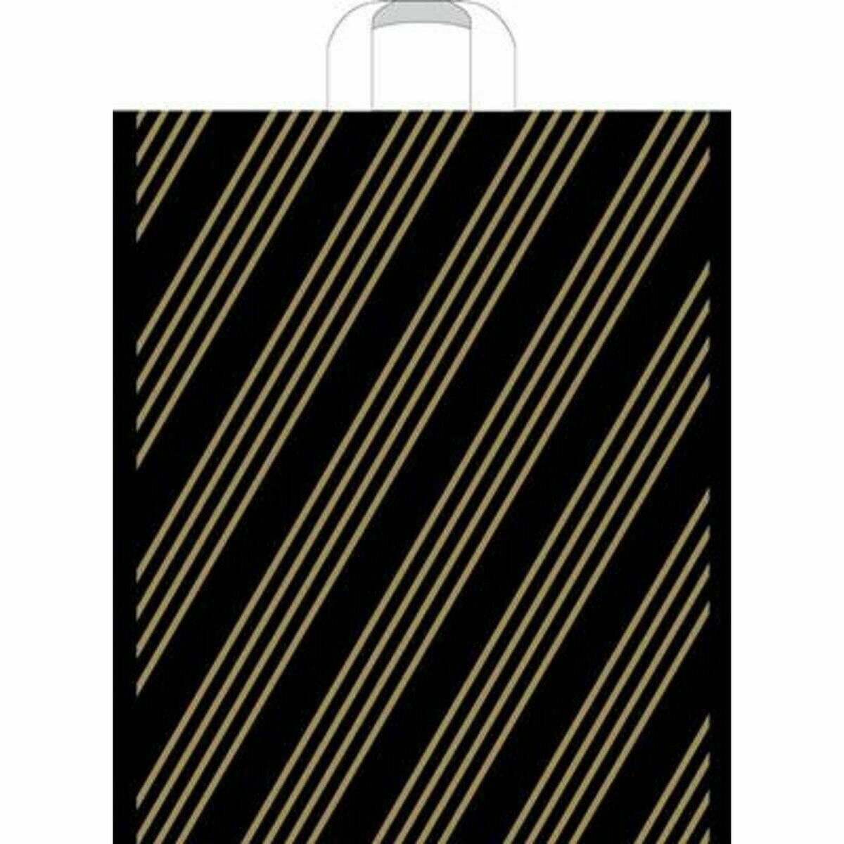 Пакет полиэтиленовый черный 38х45см, с петлевой ручкой, 50шт.