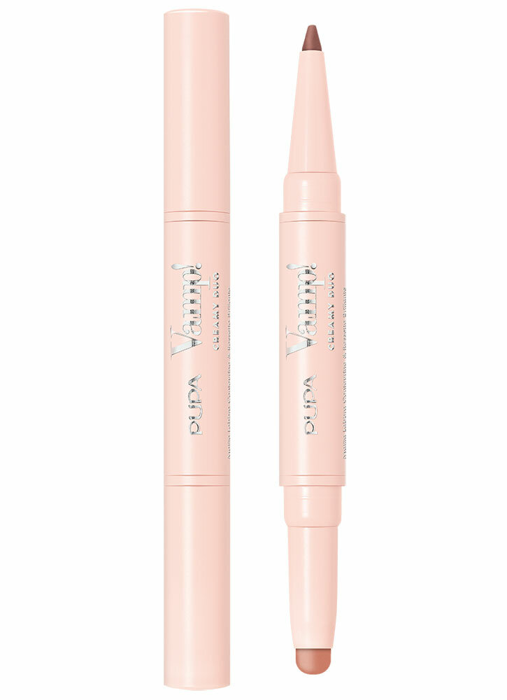 Pupa - Губная помада Vamp! Creamy Duo, 002 Средний нюд, 1×0.8+1×0.2 г
