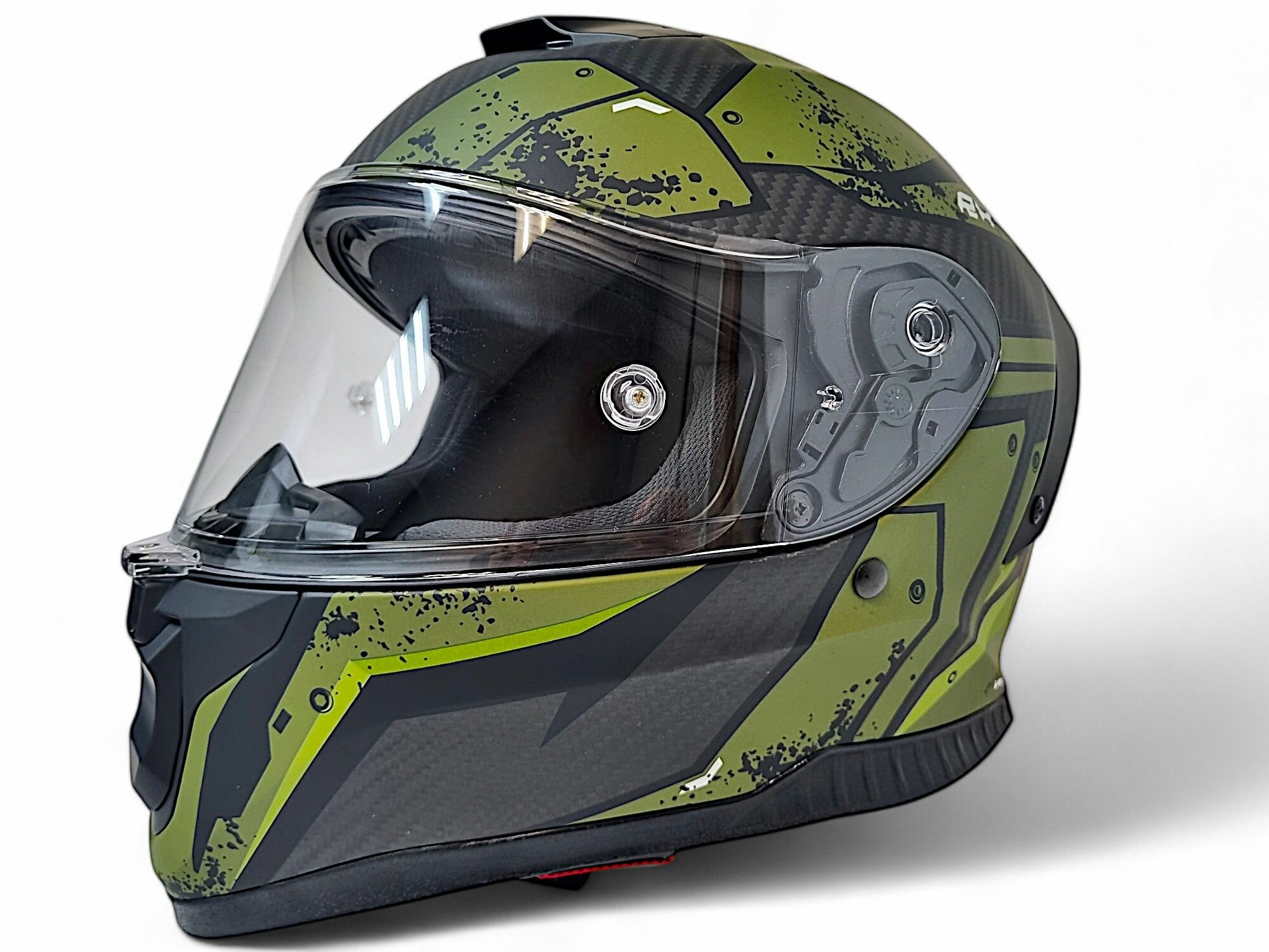 Мотошлем Интеграл AiM RH365 Carbon Renault green, M