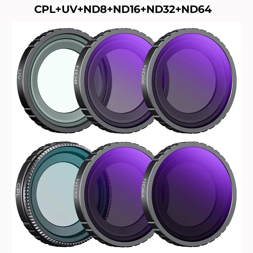 Фильтры K&F CONCEPT CPL+UV+ND8+ND16+ND32+ND64