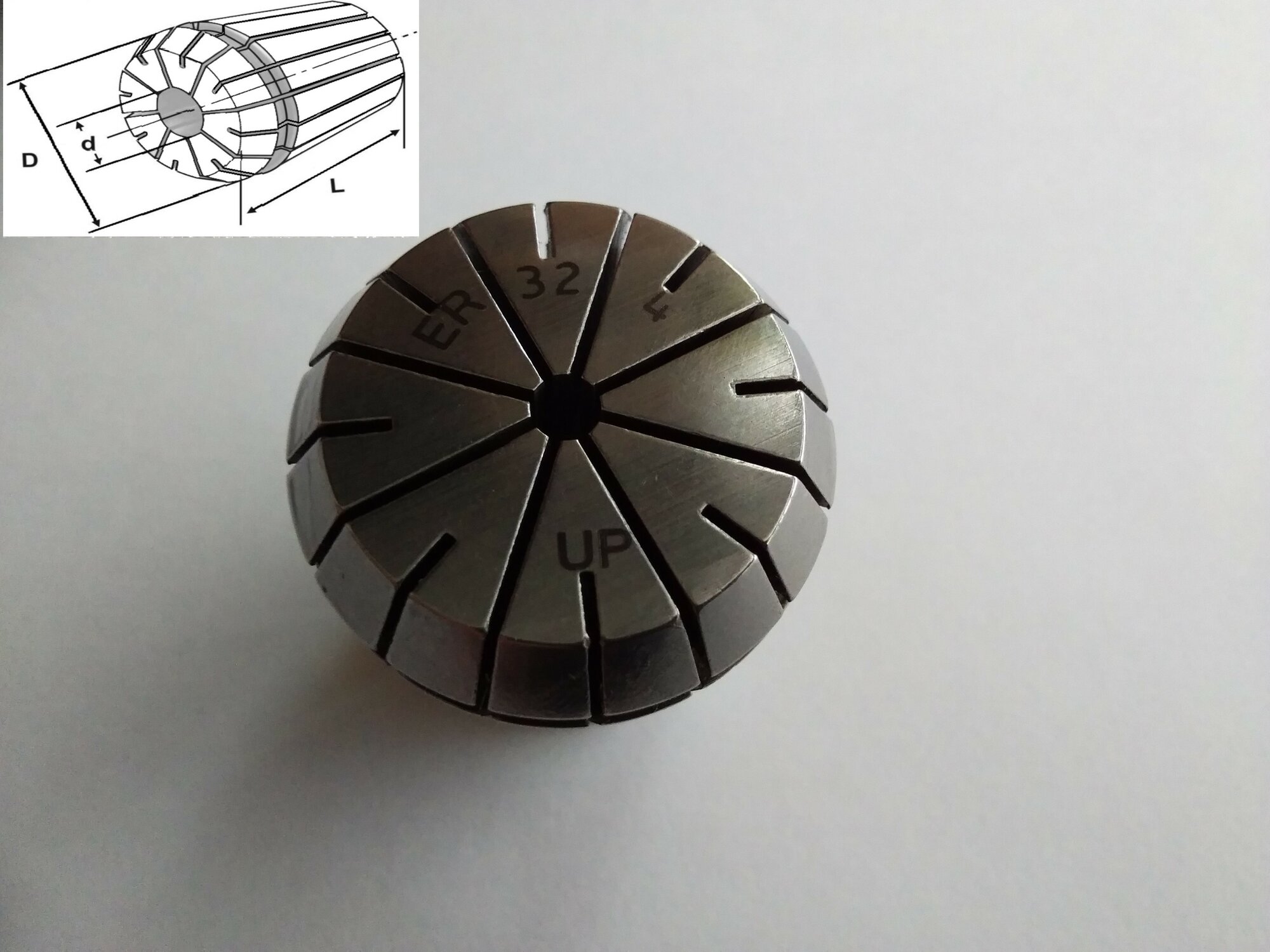 Цанга ER32-4, D-32 / d-4 / L -40. UP series. для ЧПУ станка.