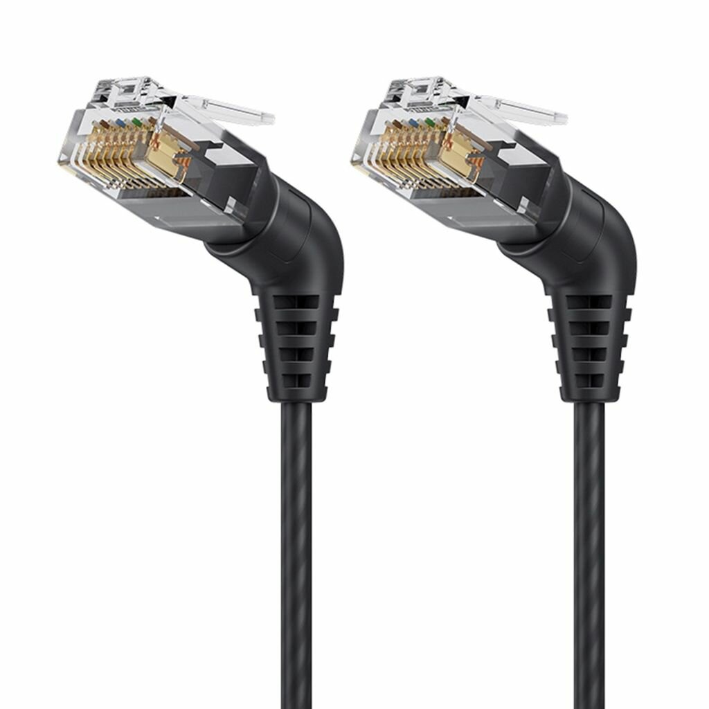 Сетевой кабель категории 6e, угловой вращающийся широкополосный кабель, сетевой 10 Гбит/с, 10G, 25 см