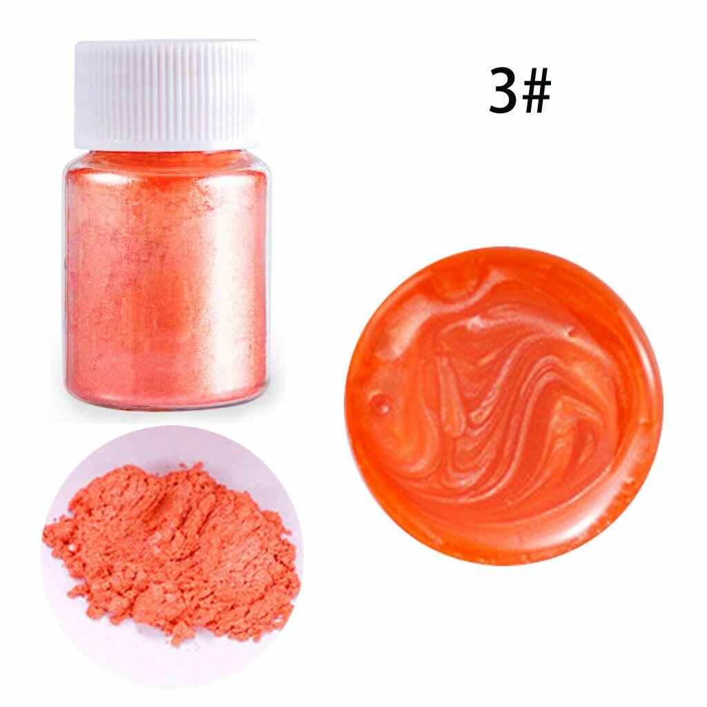 Пигмент порошка слюды для косметической смолы с гвоздью с перламушным жемчужным ластером, Апельсиновый красный