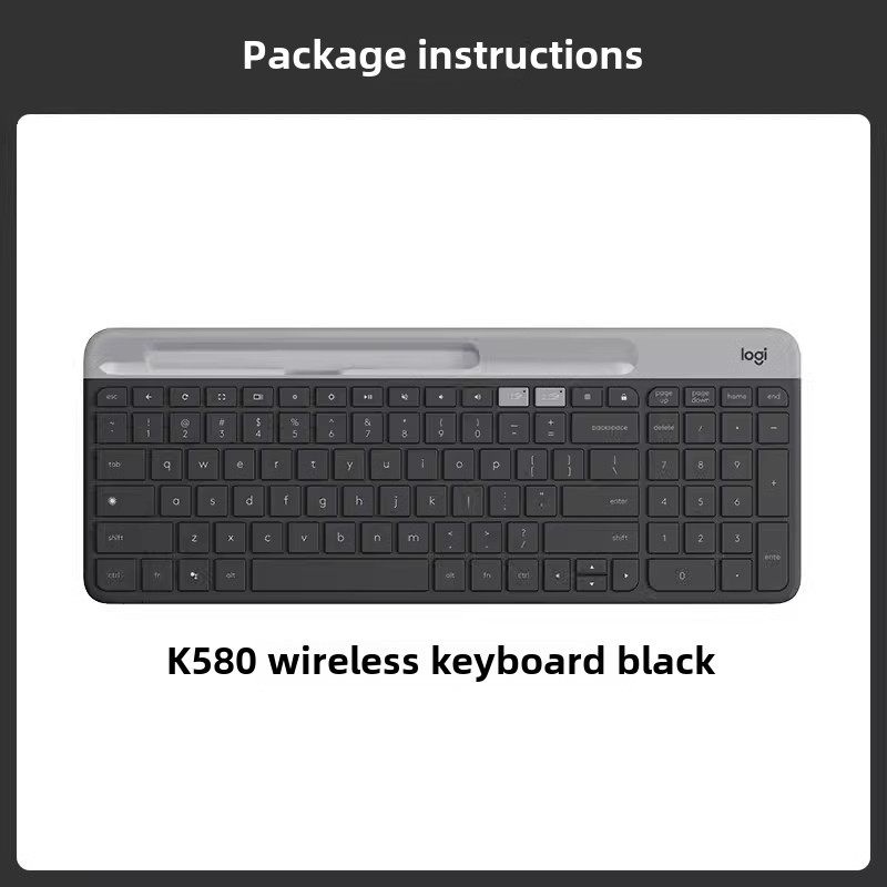 Клавиатура Logitech K580 Fashion, беспроводная, Bluetooth/USB, для ПК, ноутбука, планшета, чёрная