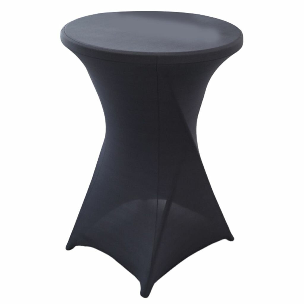 Круглый коктейльный стол крышка белый стрейч скатерти