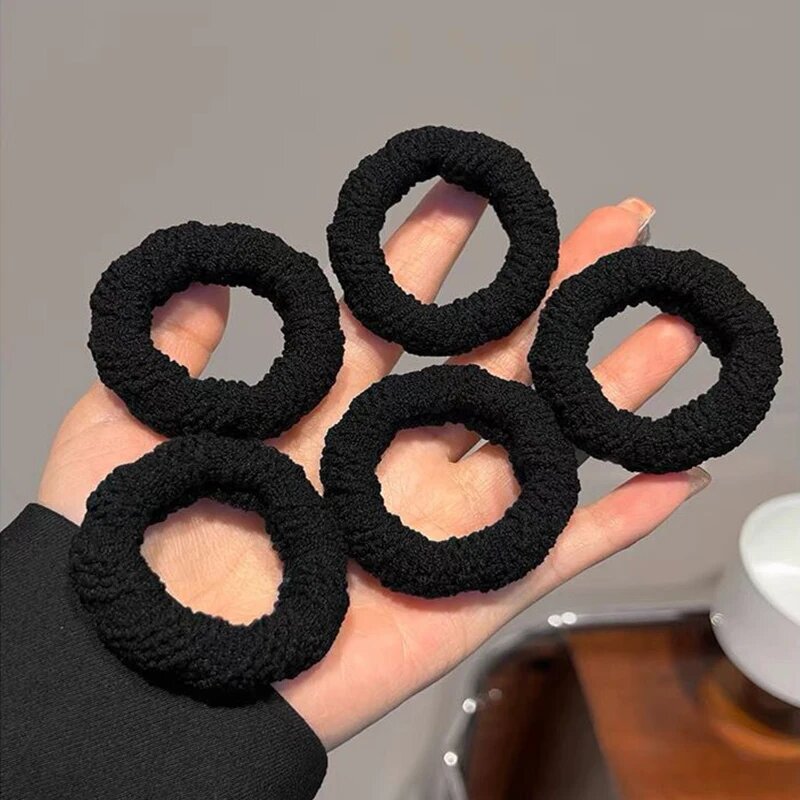 5 шт. толстые резинки для волос для высокого хвоста Черный, A