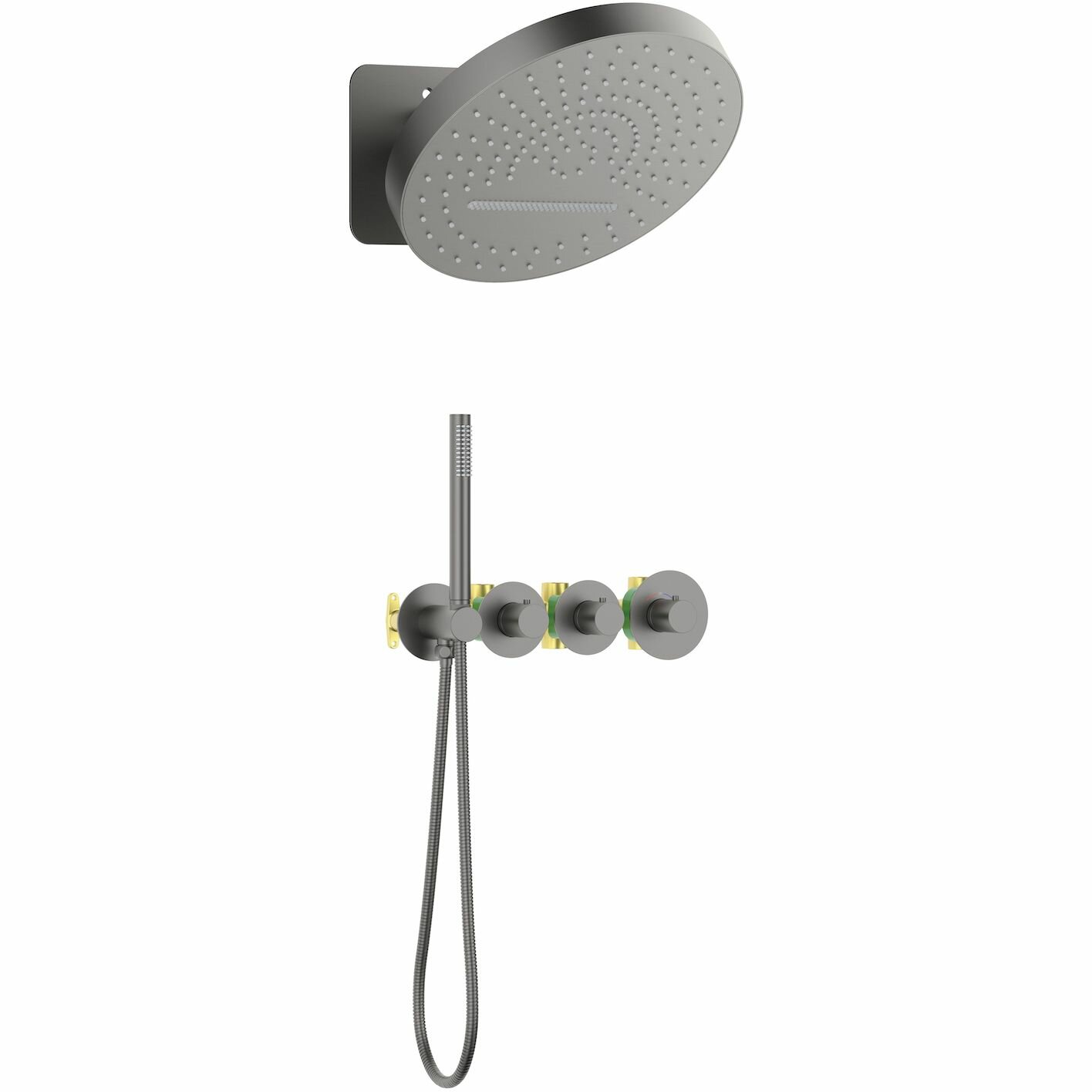 Встраиваемая душевая система с термостатом Timo (Тимо) Saona, черное золото, SX-2329/18SM