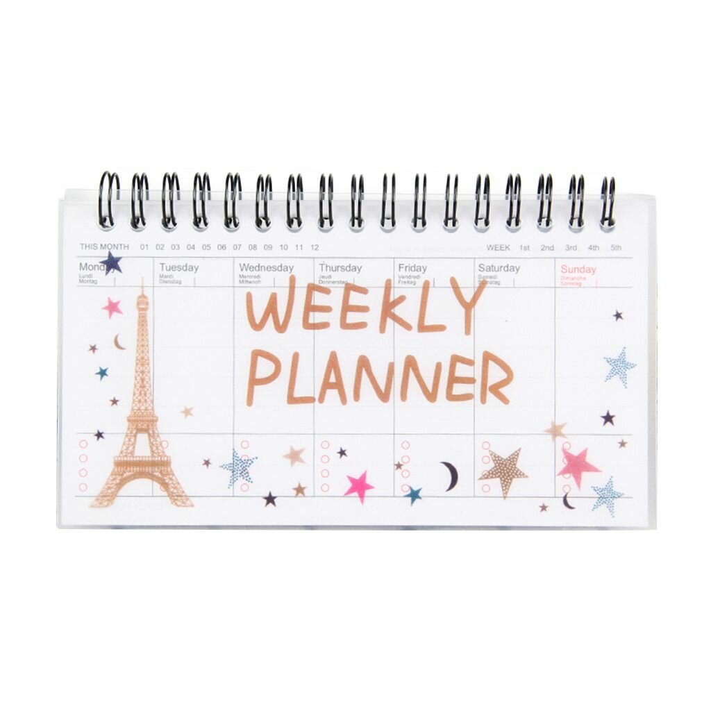 Спиральный еженедельный планировщик с отрывными страницами