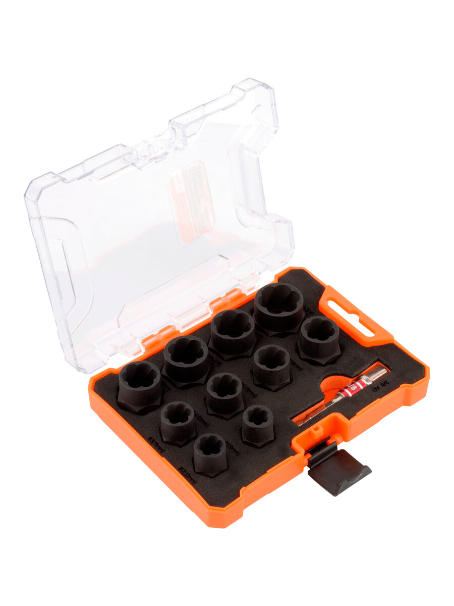 Набор головок для поврежденных болтов и гаек 11 предметов АвтоDело
