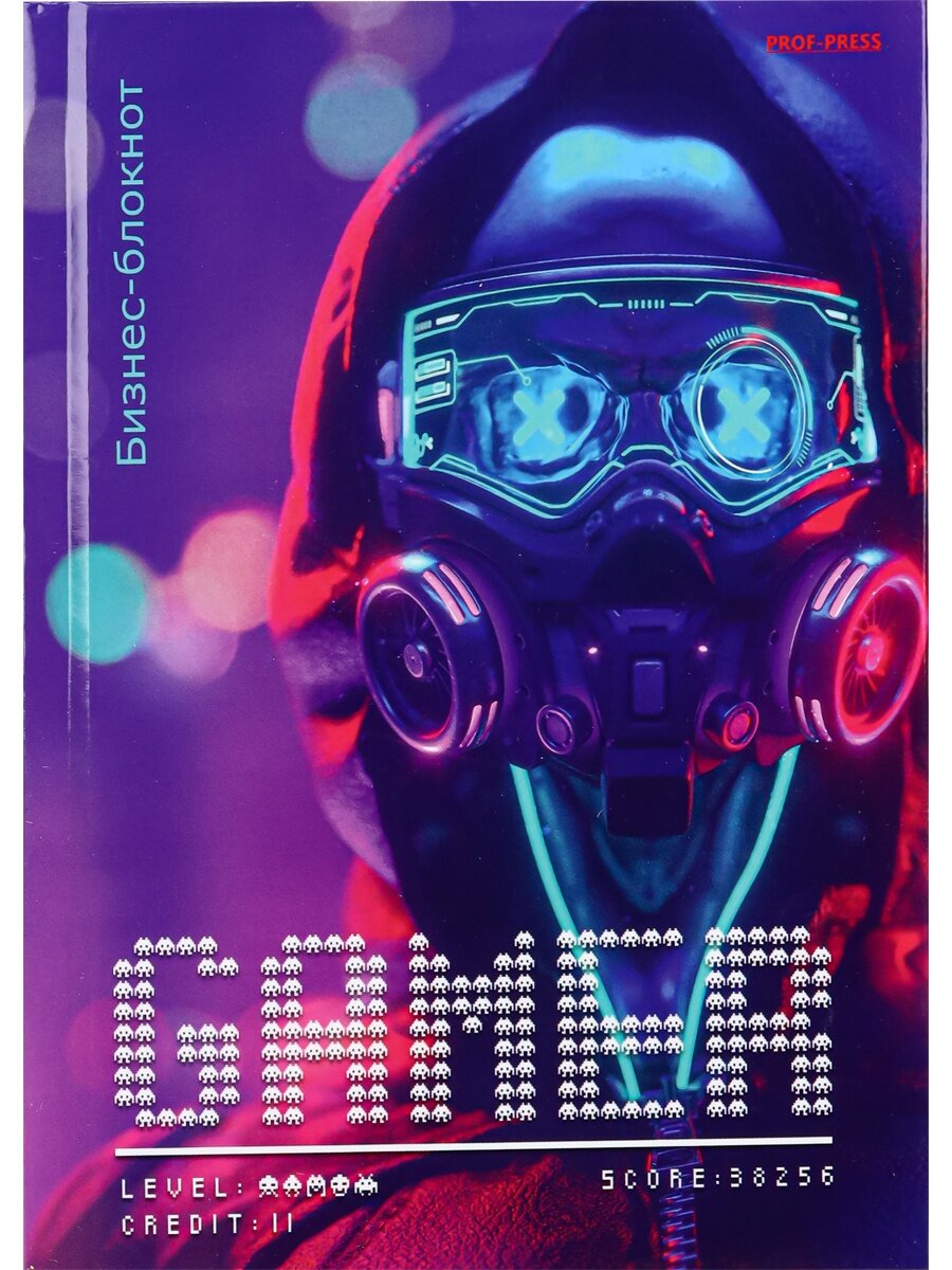 Бизнес блокнот Проф-пресс А6 80 листов, Киберчеловек, 7Бц, Глянцевое Ламинирование, Цветная меловая обложка (Б80-6769)