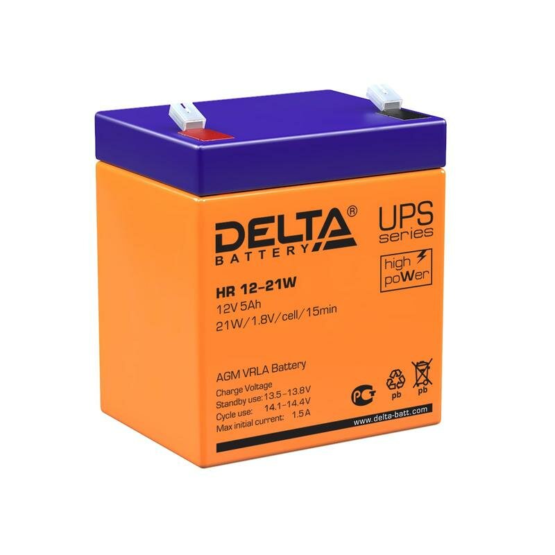 Аккумулятор UPS 12В 5А. ч HR 12-21 W Delta 4614010630002