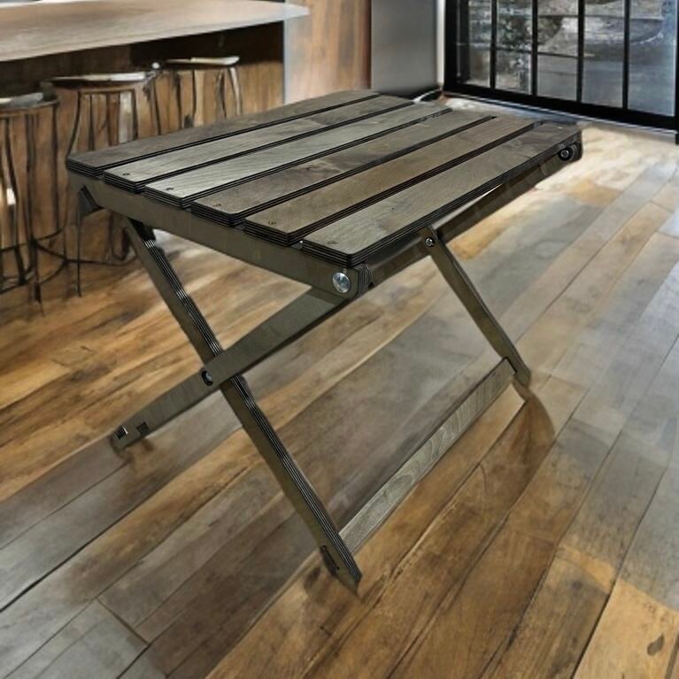 Столик икеа, раскладной, венге, 40х61х44 см, до 80 кг, влагостойкая фанера 15 мм