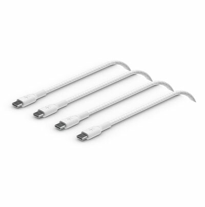 Кабель Belkin USB-C - USB-C, 60W, 2 м, белый CAB004bt2MWH2PK, 2 штуки в комплекте