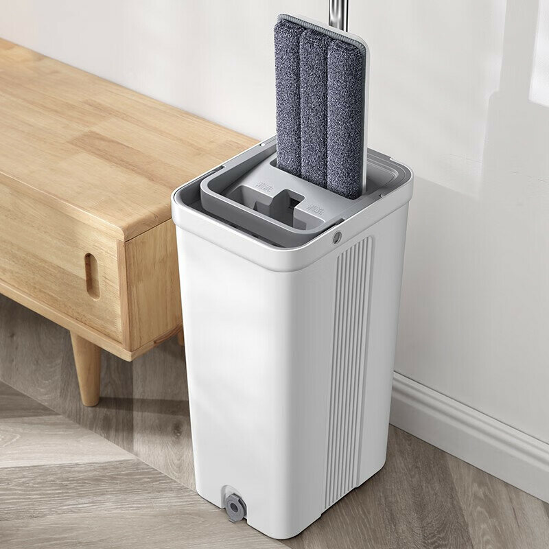 Boseng Extra Large Scrubbing Bucket, Hands-Free Flat Mop, Wet And Dry Dual-Use Mop, Popular Household Mop, All-In Cleaning