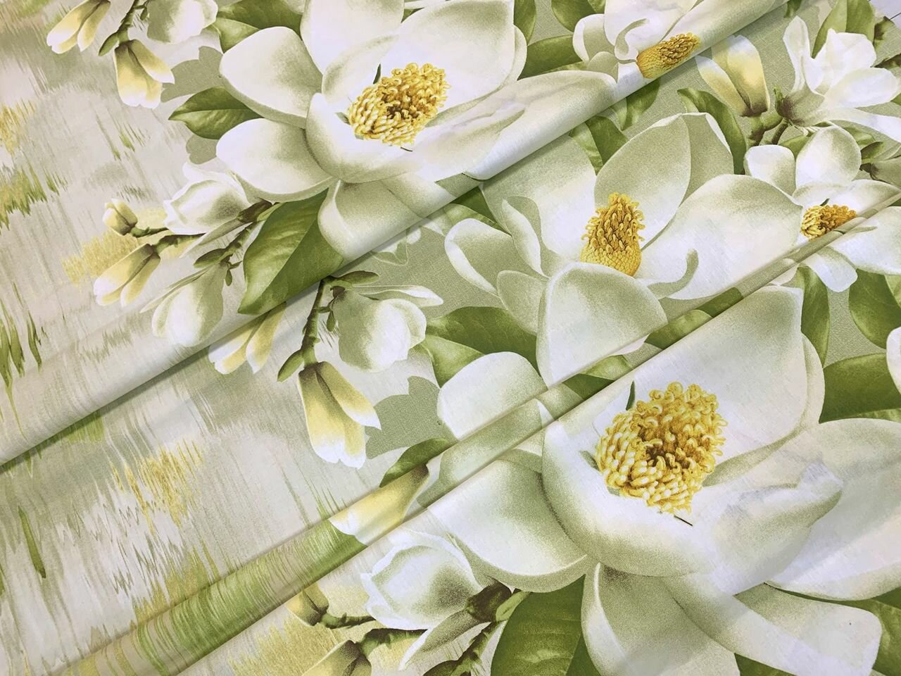 Постельное бельё перкаль 2 спальное на резинке 160х200х20 - М - 110 - Озеро Цветов с наволочками 50х70