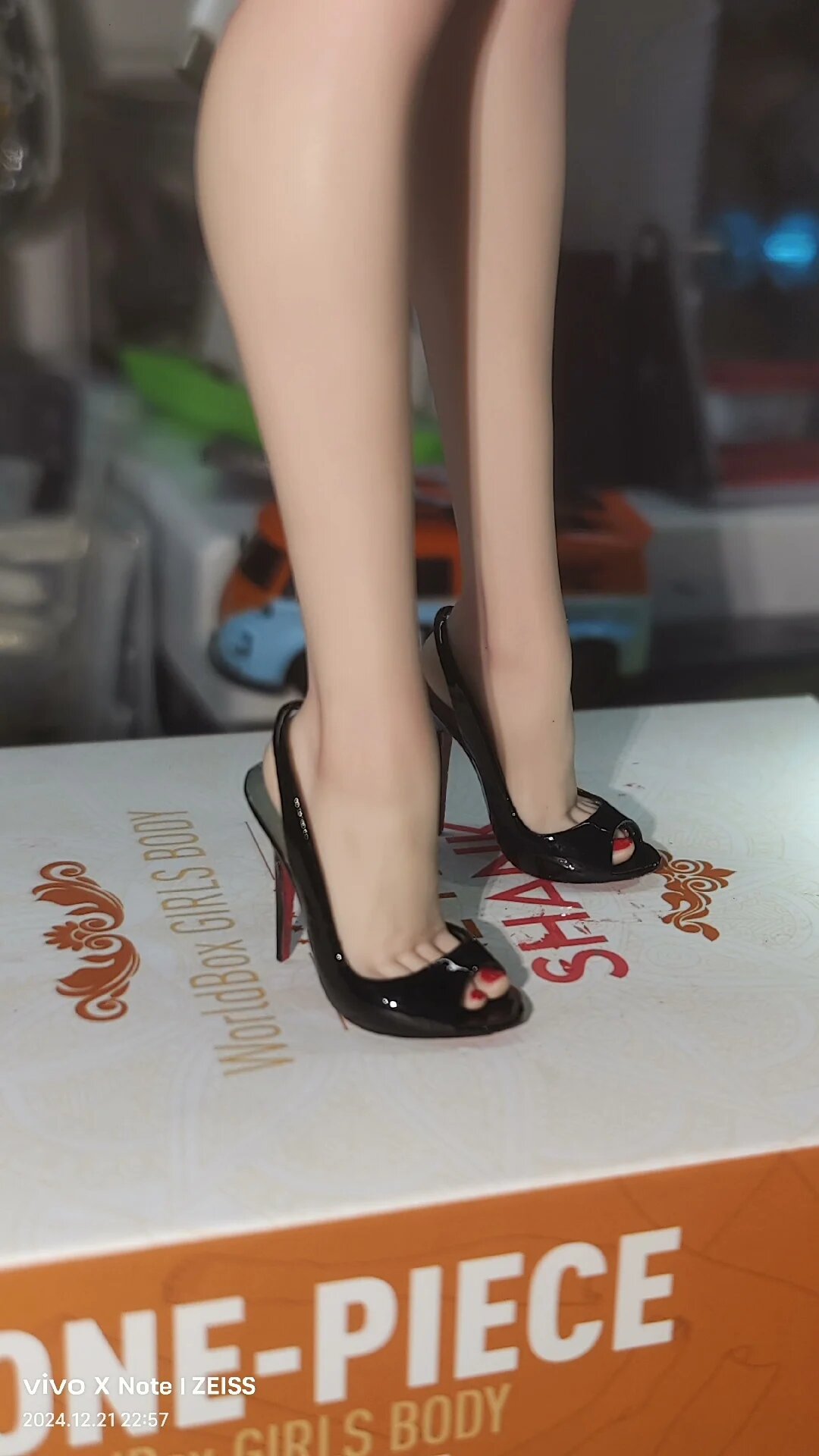 Босоножки для фигурок Hot Toys 1/12 Черный, High Heels B