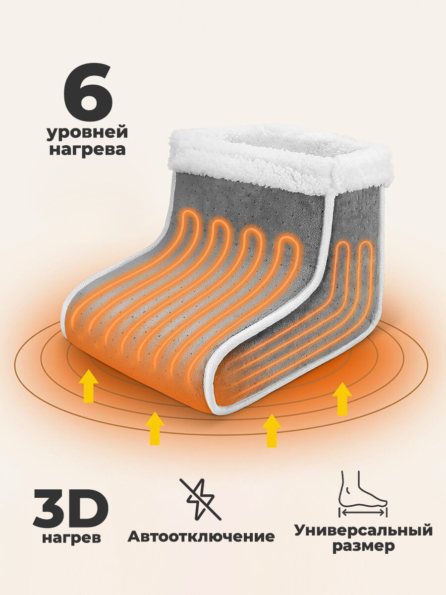 Электрогрелка для ног с автоотключением , грелка для ног электрическая