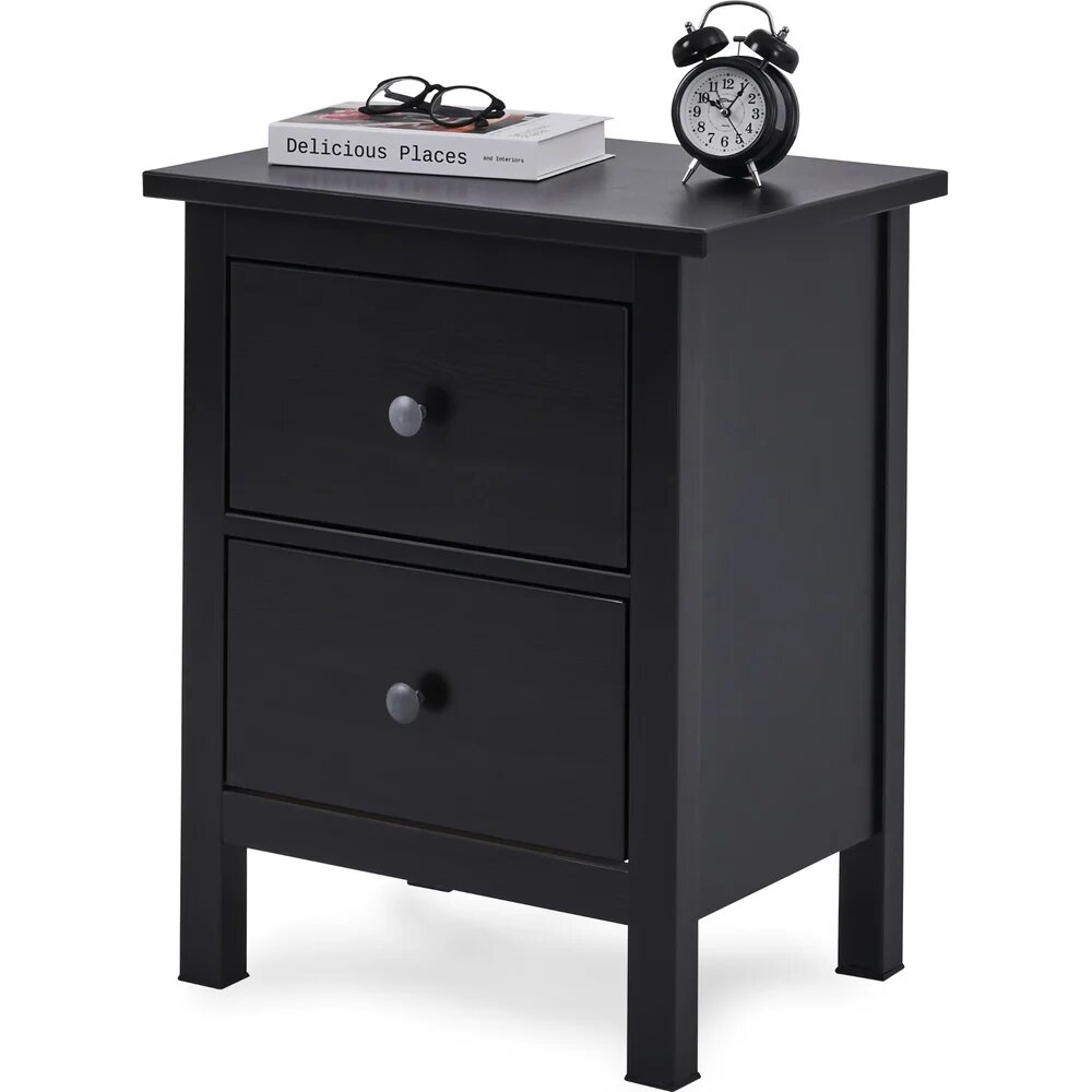 Прикроватная тумба Лузалес КЫМÖР 54х66х38, черный, организации пространства