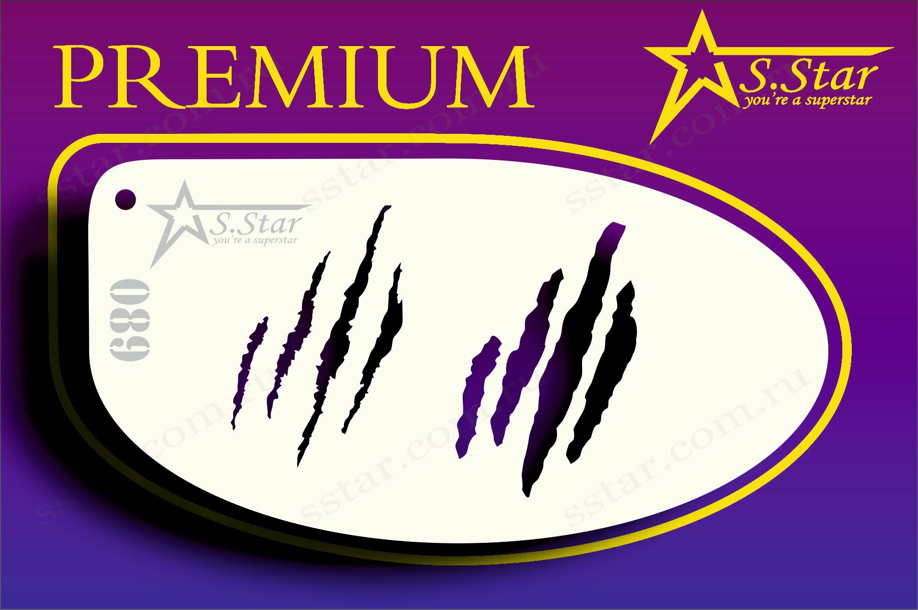 Трафарет для аквагрима постоянного пользования эффект раны