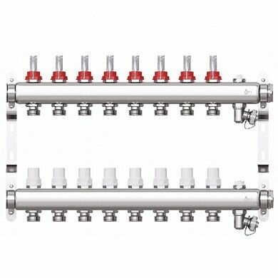 Коллекторная группа STI СМ9F в сборе с расходомерами (9 вых.)